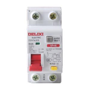 DELIXI(德力西)DZ47sLES系列小型漏电保护断路器DZ47sLES 上进线 1P+N（N极直通） D型 25A 100mA DZ47SLES1D25R100'【价格 采购 图片】-立 ...