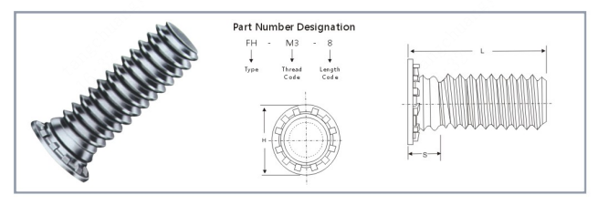 固合霖 全螺纹压铆螺柱 M5X10 碳钢 蓝白锌 袋装【价格 采购 图片】-立创MRO工业品