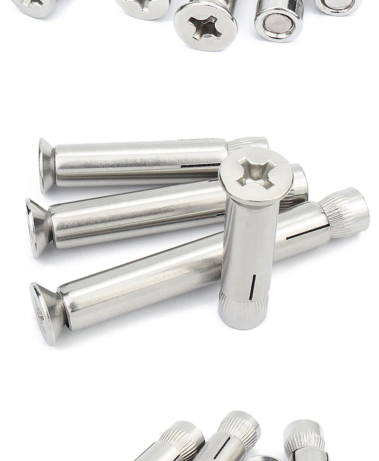 {一整袋10个}冰禹 304不锈钢沉头膨胀螺丝十字拉爆平头膨胀螺栓M6*50'【价格 采购 图片】-立创MRO工业品