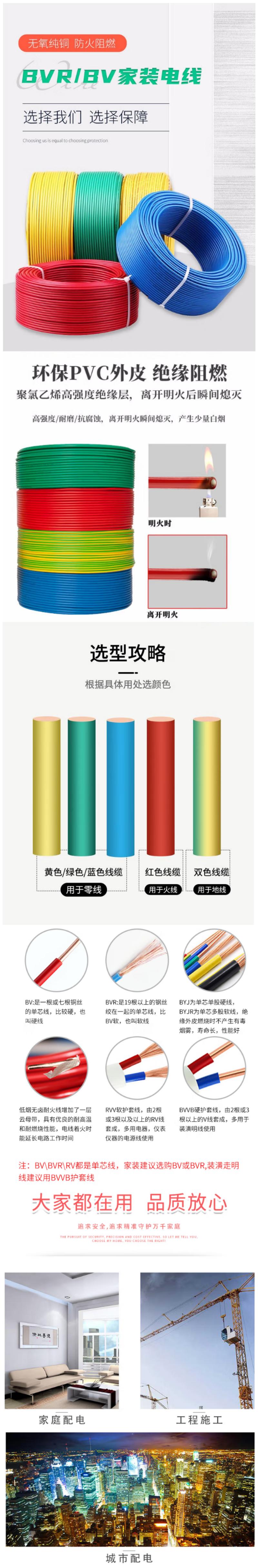 DELIXI/德力西 铜芯聚氯乙烯绝缘C级阻燃软电缆 ZC-BVR-450/750V-1×6 绿色 100m/卷'【价格 采购 图片】-立创MRO工业品