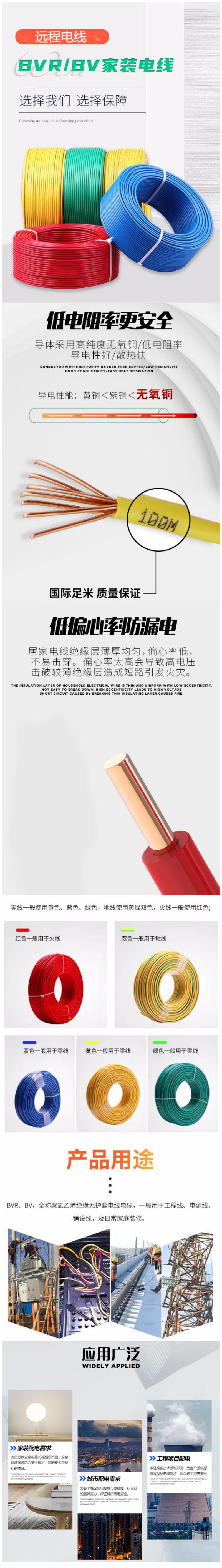 YUANCHENG(远程) 铜芯聚氯乙烯绝缘布电线 BV-450/750V-1×35 绿色 100m 卷'【价格 采购 图片】-立创MRO工业品