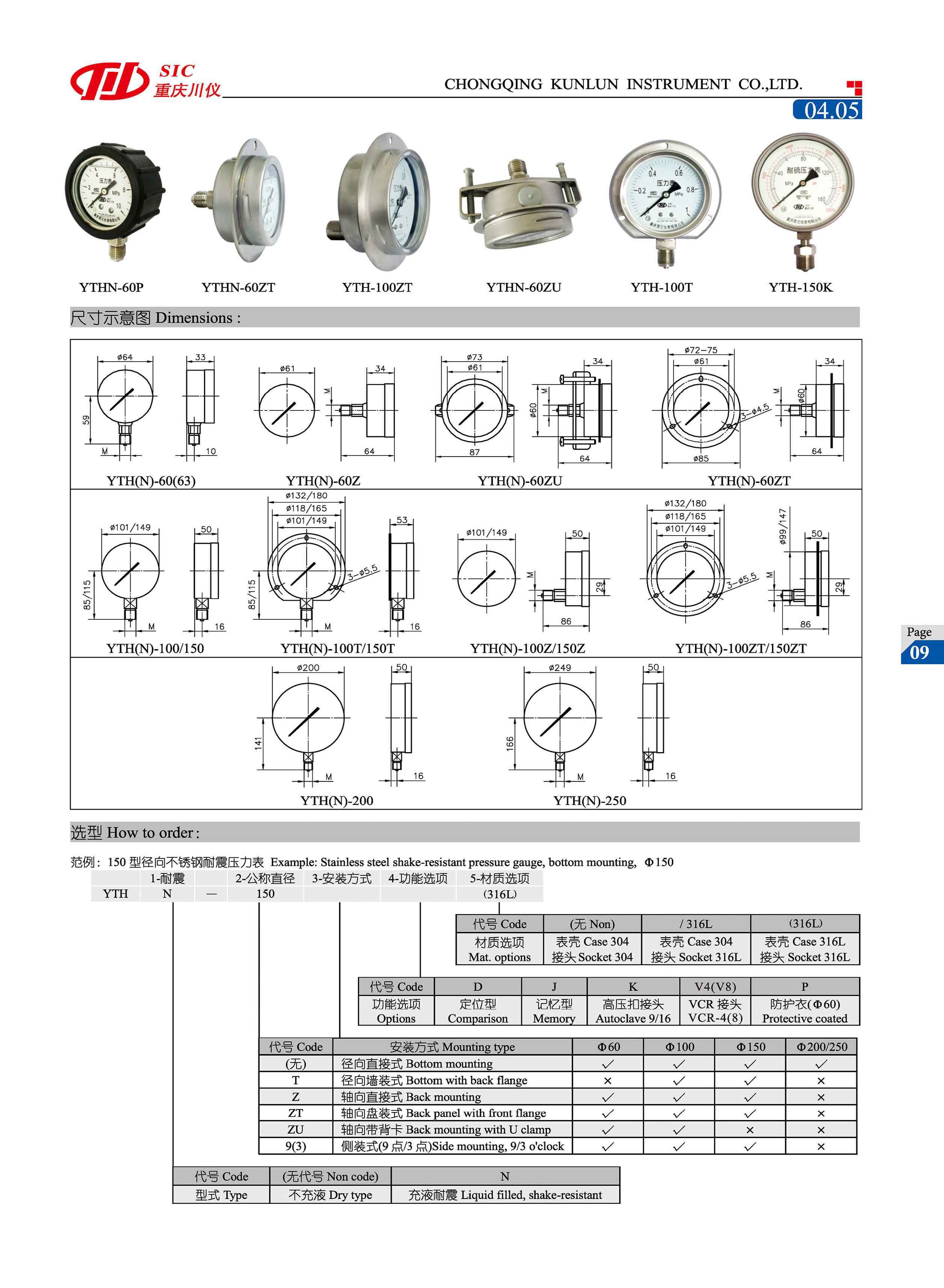 不锈钢压力表 100mm/0~2.5MPa/NPT1/2/径向/1.6级/表壳材质304+接液材质304【价格 采购 图片】-立创MRO工业品