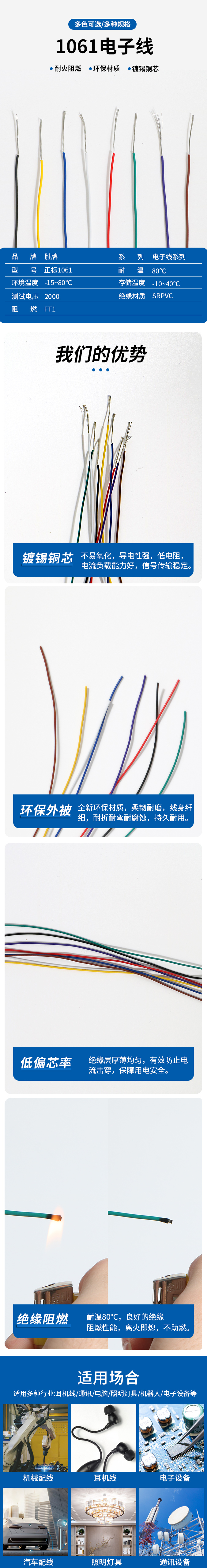 胜牌电子线UL1061#22AWG Orange610米/卷'【价格 采购 图片】-立创MRO工业品