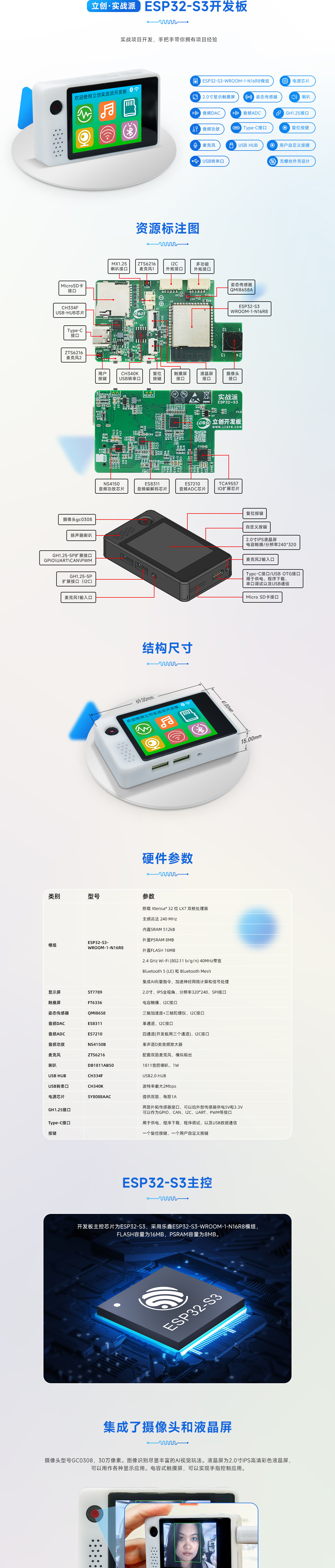 LCKFB-SZPI-ESP32-S3-VA中文资料_最新报价_数据手册下载_立创开发板-开发板-立创商城