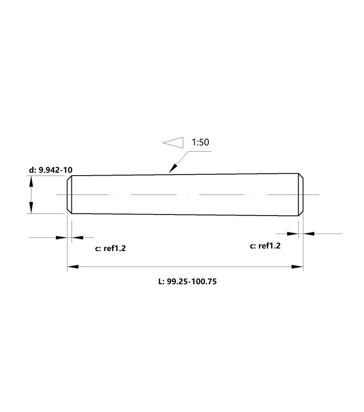 [50支/盒]GonLuo(工螺) 圆锥销(两端平面) GB117(两端平面) 40Cr Φ10*100【价格 采购 图片】-立创MRO工业品