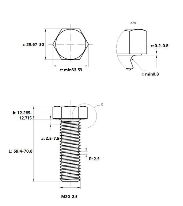 [85支/箱]GonLuo(工螺) 全螺纹六角头螺栓 GB5783 AG35ACr M20*70【价格 采购 图片】-立创MRO工业品