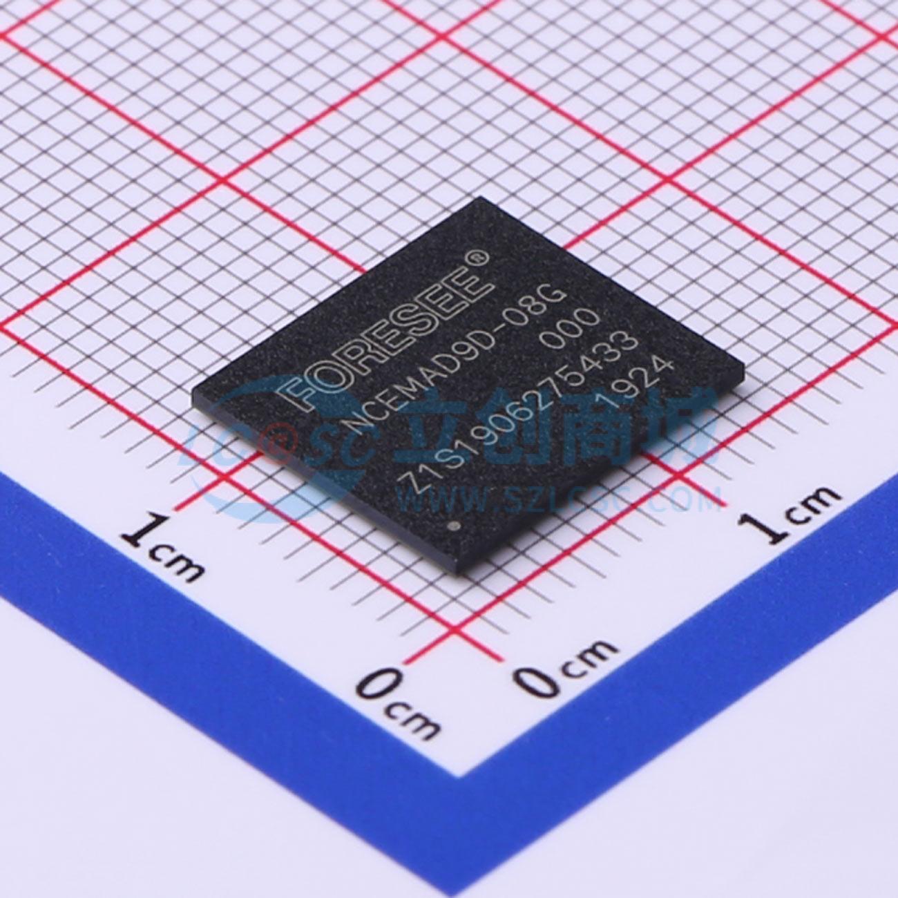 NCEMAD9D-08G中文资料_最新报价_数据手册下载_FORESEE(江波龙)-eMMC-立创商城