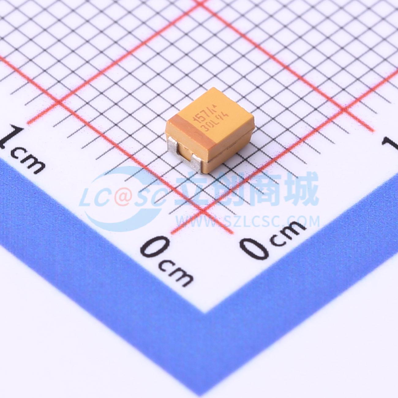 TLJB157M010R0500_Kyocera AVX-实物图-PCB引脚图-焊盘图-立创商城一站式电子元器件采购自营商城_嘉立创电子商城