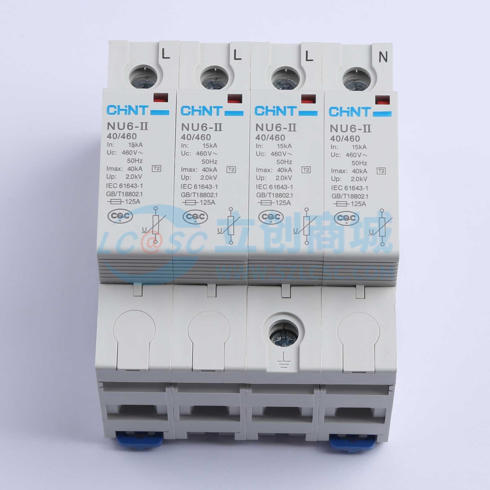 CHNT(正泰)浪涌保护器NU6-Ⅱ 40kA/460V 4P【价格 采购 图片】-立创MRO工业品