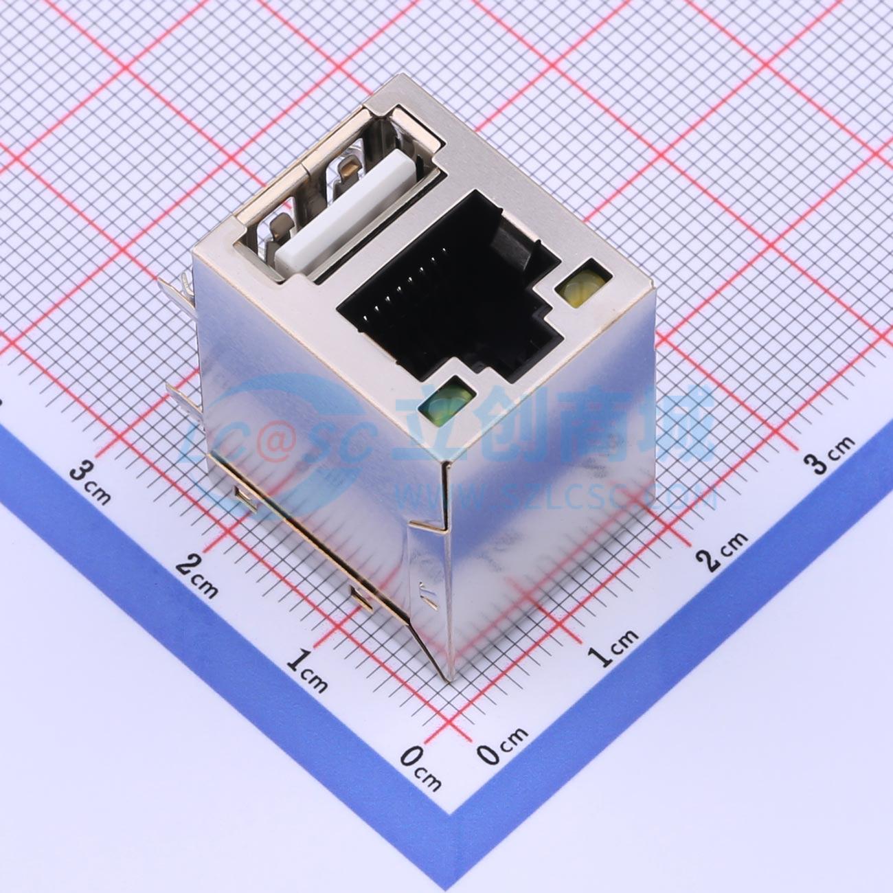 HC-RJ45+1USB-02中文资料_最新报价_数据手册下载_HCTL(华灿天禄)-以太网连接器(RJ45 RJ11)-立创商城