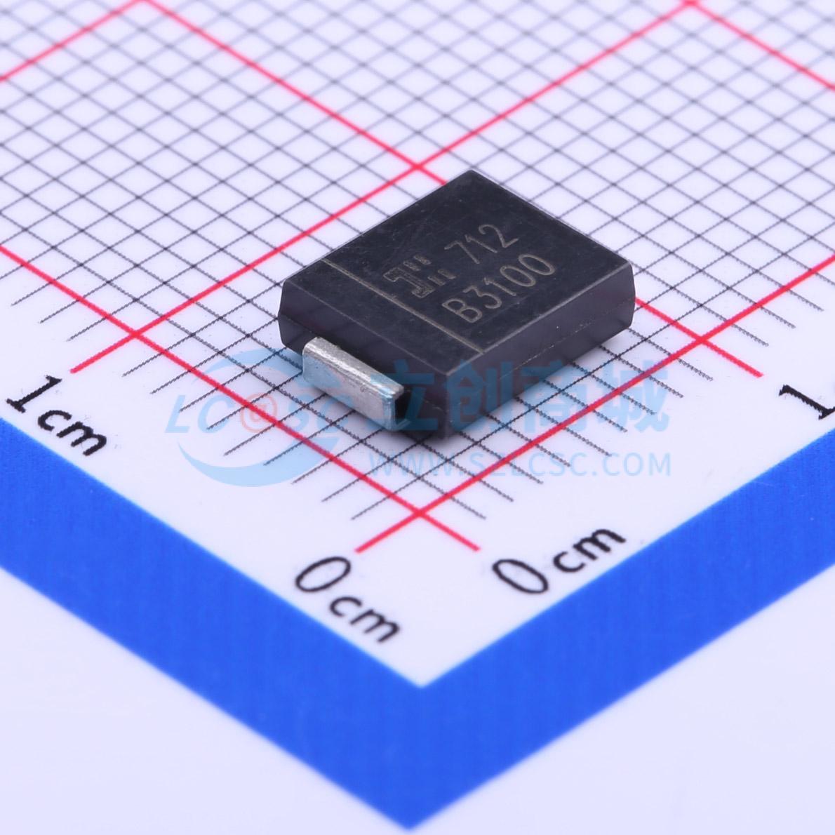 B3100-13-F中文资料_最新报价_数据手册下载_DIODES(美台)-肖特基二极管-立创商城