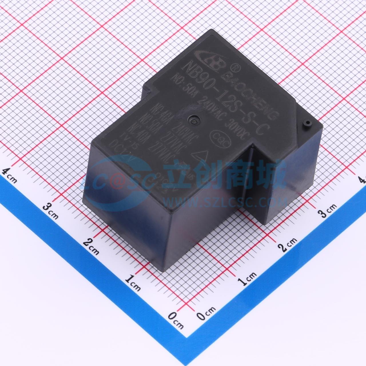NB90-12S-S-C 50A\40A中文资料_最新报价_数据手册下载_NBC(宝橙)-功率继电器-立创商城